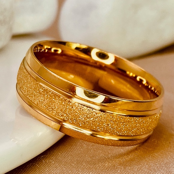 Luzy Jewelry | Accessories | Titanium Steel Minimalist Ice Matte Design ...